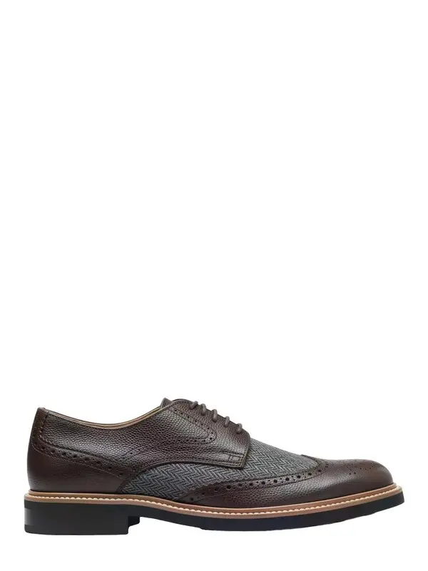 TOD'S Herringbone Derby Shoes - Brown