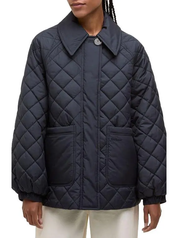 Barbour Laoise Diamond Quilted Jacket - Dark Navy/ancient Poplar