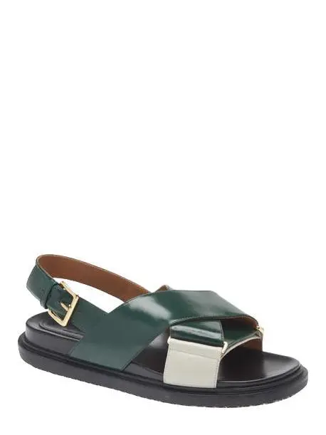 Marni Fussbett Crisscross Sandal - Green
