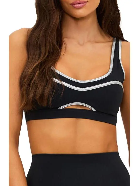 Beach Riot Moxie Sports Bra - Midnight Silver Shine