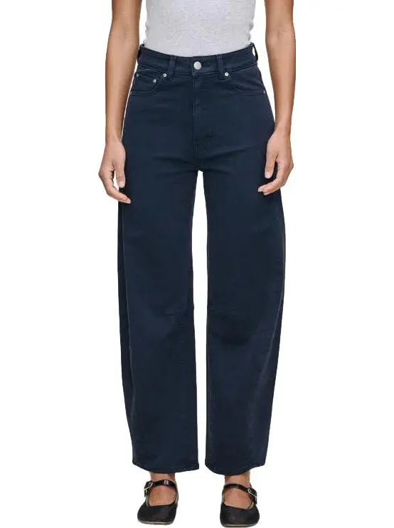 DL1961 High Waist Ankle Barrel Twill Pants - Watermill