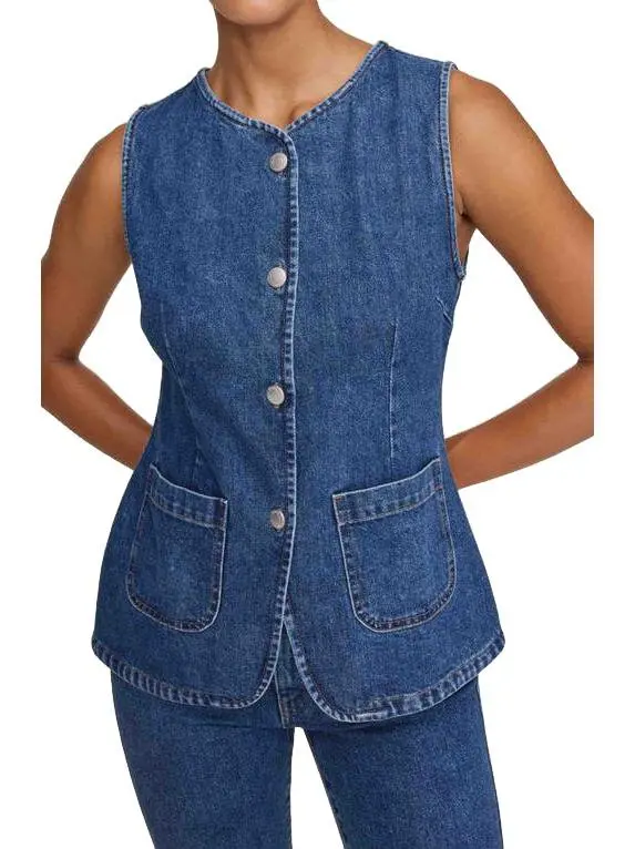 DL1961 Amalie Denim Vest - North Beach