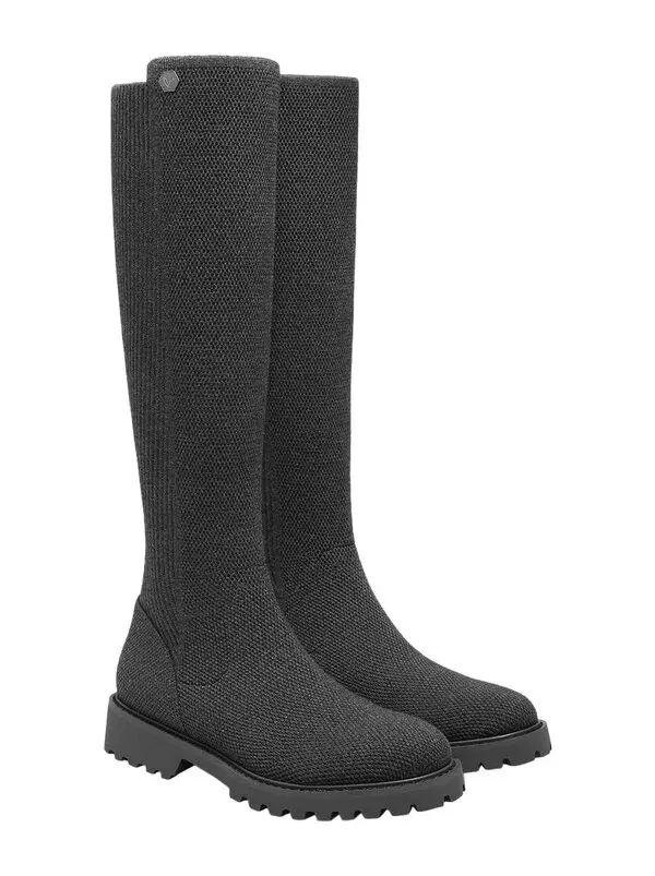Vivaia Round-toe Stretch Knee-high Boots - Rich Grey