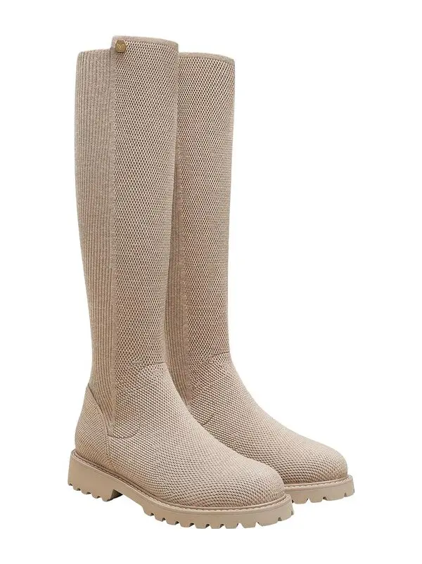 Vivaia Round-toe Stretch Knee-high Boots - Warm Taupe