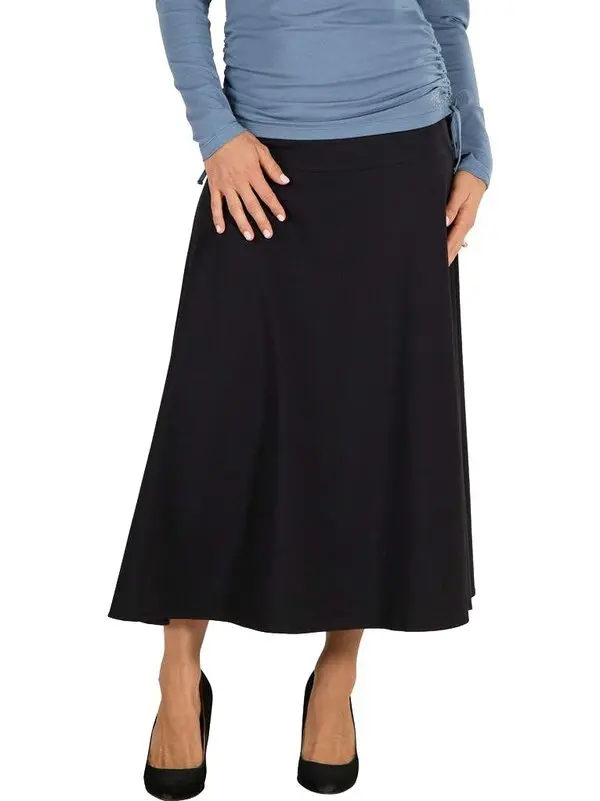 UV SKINZ A-line Upf 50+ Midi Skirt - Black