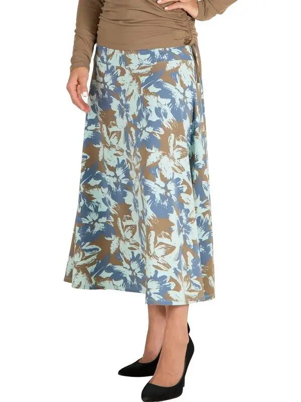 UV SKINZ A-line Upf 50+ Midi Skirt - Camo Flower