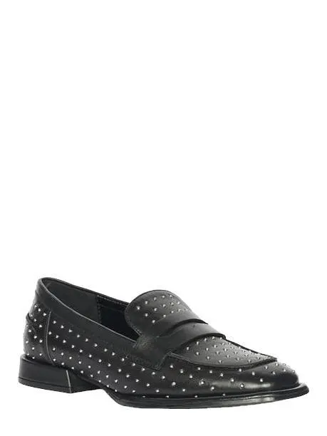 SAINT G Carol Stud Penny Loafer - Black