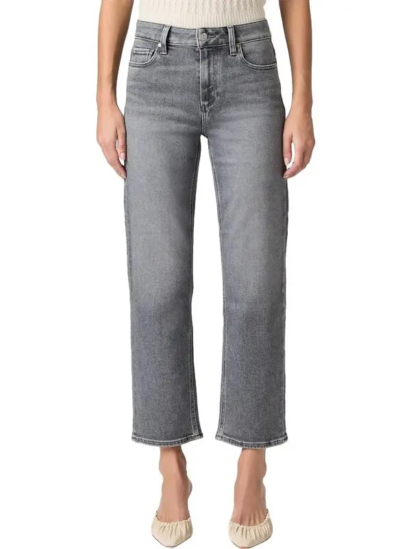 Paige Mason Mid-rise Ankle Straight Leg Jeans - Smokey Grey