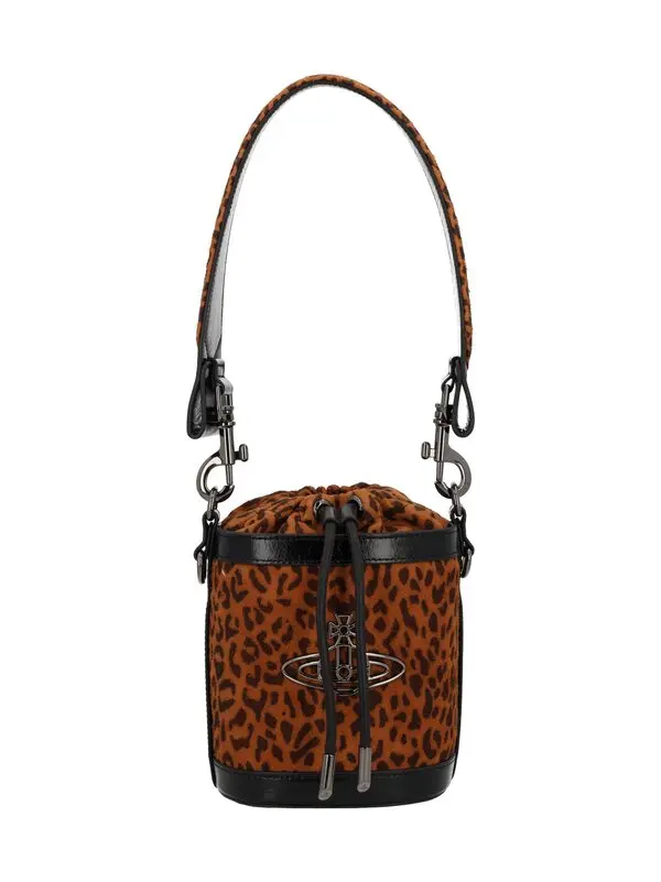 VIVIENNE WESTWOOD Small "kitty" Bucket Bag - Animalier
