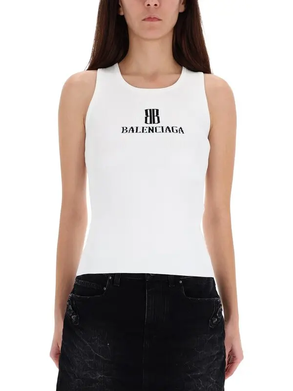 Balenciaga Tank Top - White
