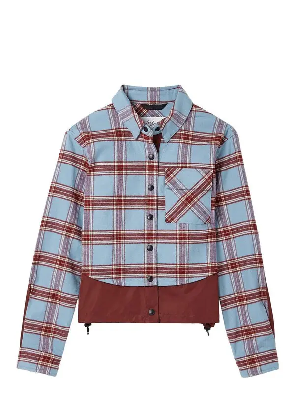 Aztech Mountain Loge Peak Checked Cotton-flannel Shirt With Shell Trim - Multi