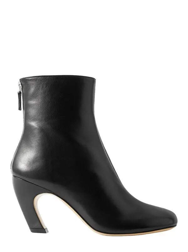 Le Monde Beryl Mica Glove Leather Ankle Boots - Black
