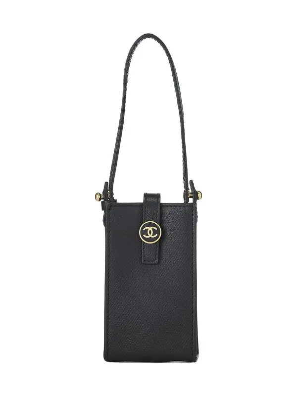 Chanel Calfskin Pouch With Gold-tone Hardware - Black