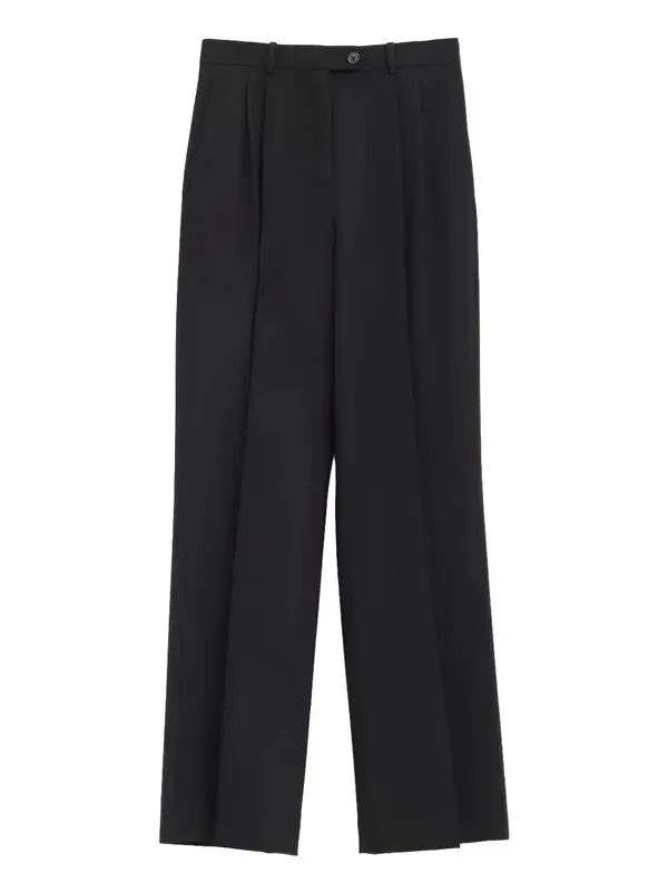 THE ROW Tailored Pleated Trousers - Black