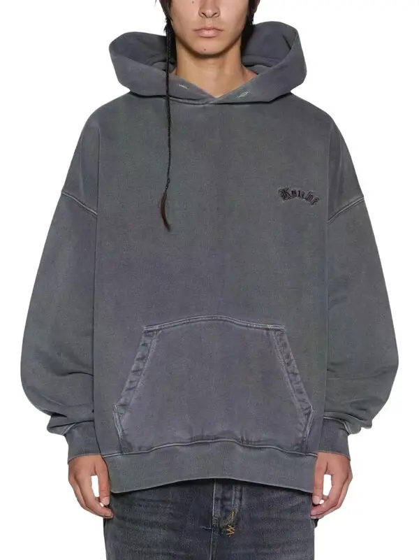 Ksubi Cotton Pouch Hooded Sweatshirt - Grey