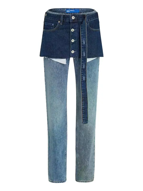 Karl Lagerfeld Layered High-rise Jeans - Blue
