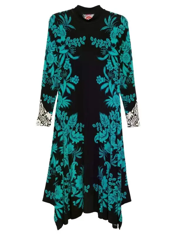 Johnny Was Janie Floral Embroidered Dress - Black