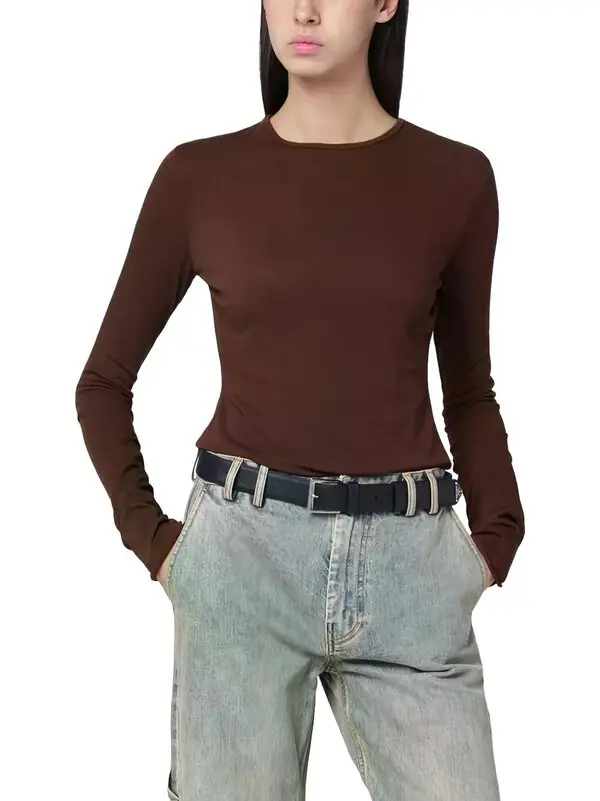 ENTIRE STUDIOS Long-sleeved Crew-neck T-shirt - Brown