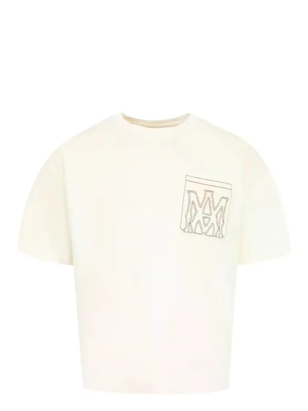 Amiri Outline-pocket T-shirt - Neutrals