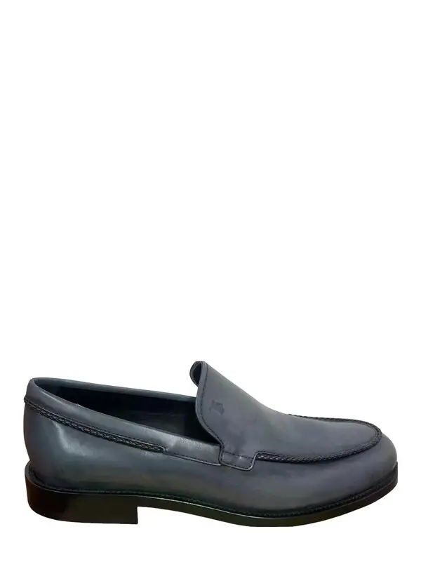 TOD'S Braided-detail Leather Loafers - Blue