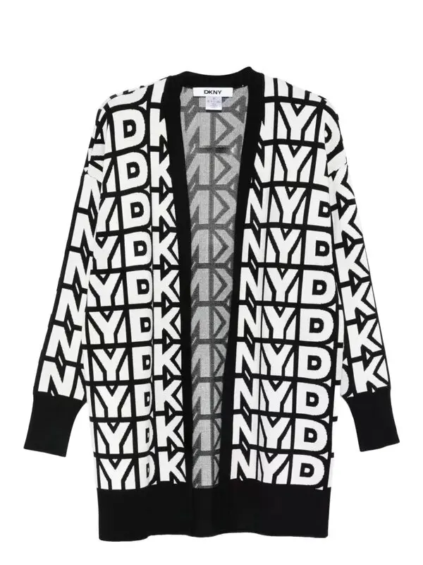 Dkny Logo-detailed Cardigan - Black