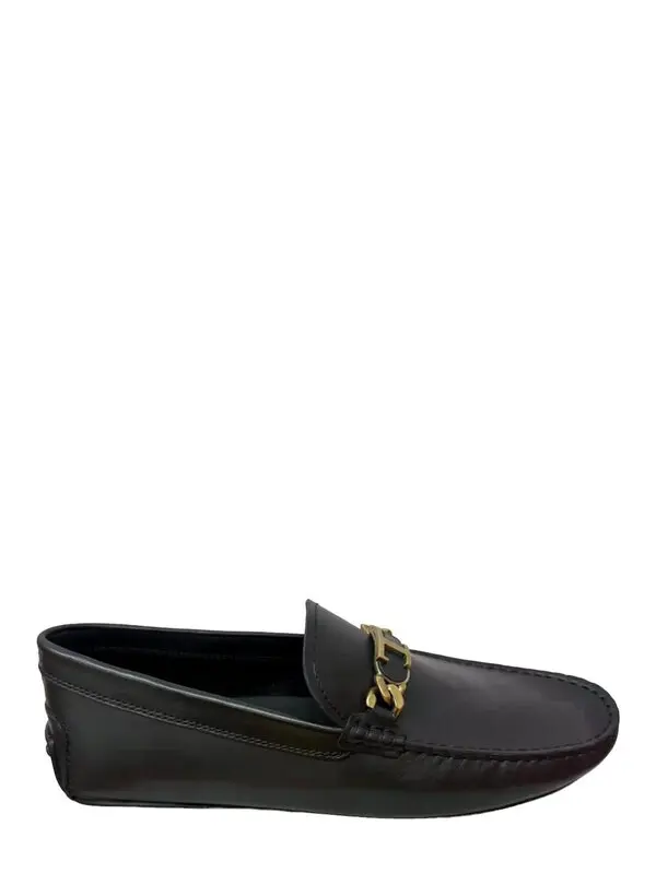 TOD'S City Gommino Chain-detail Loafers - Black