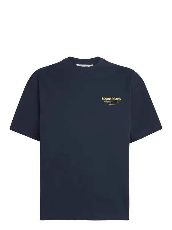 ABOUT:BLANK Cotton Logo T-shirt - Navy
