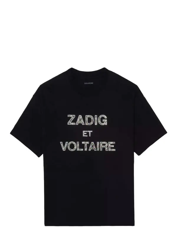 Zadig&Voltaire Embellished Cotton T-shirt - Black