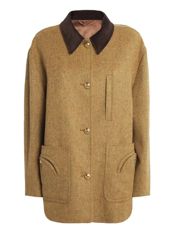 BLAZÉ MILANO Virgin Wool Clelia Jacket - Green