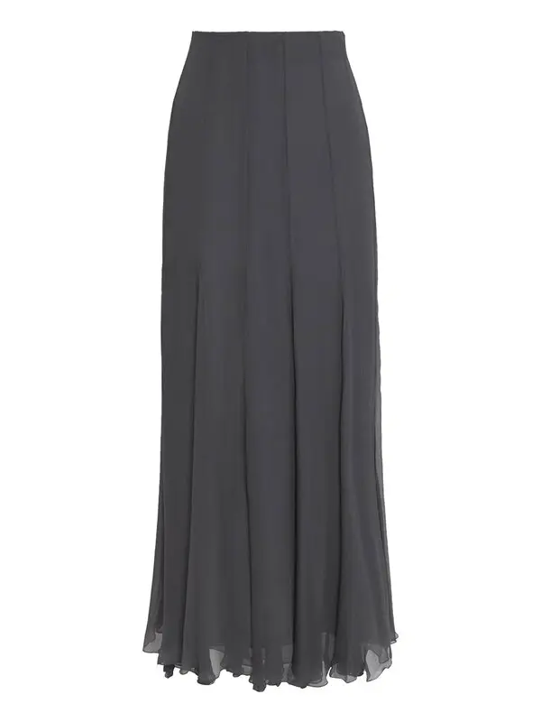 Chloé Silk Maxi Skirt - Black