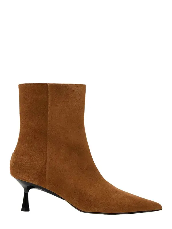 ALLSAINTS Suede Vivian Ankle Boots 60 - Brown