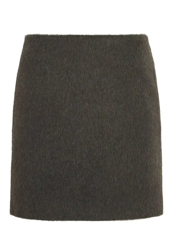BLAZÉ MILANO Mohair-wool Blend Coci Mini Skirt - Green