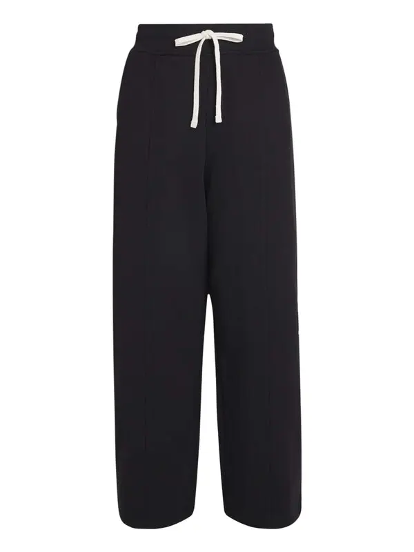 ABOUT:BLANK Cotton Logo Wide-leg Sweatpants - Black