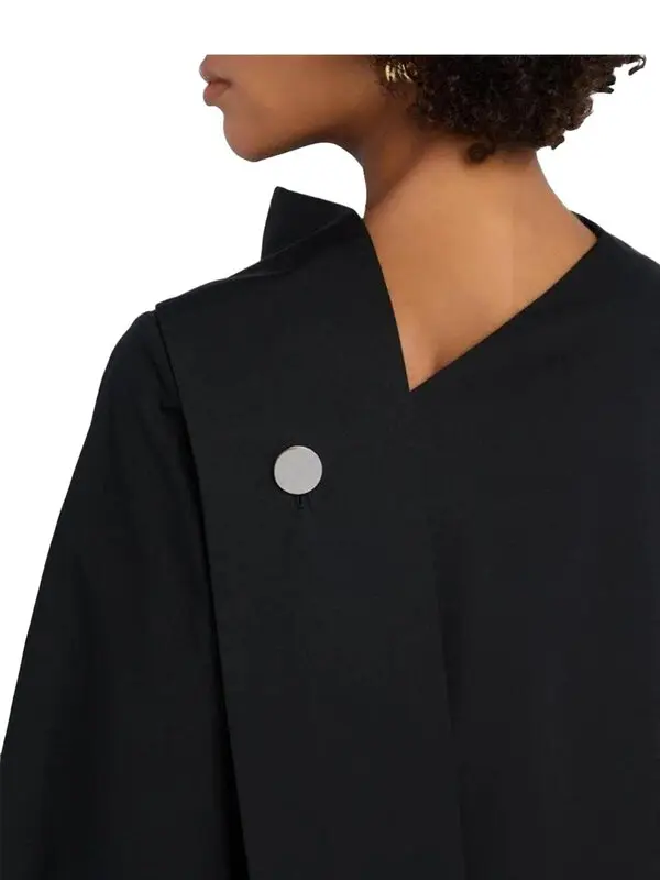 Brandon Maxwell The Quinn Poplin Scarf-neck Top - Black
