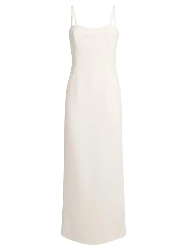 BLAZÉ MILANO Virgin Wool Resolute Midi Dress - White