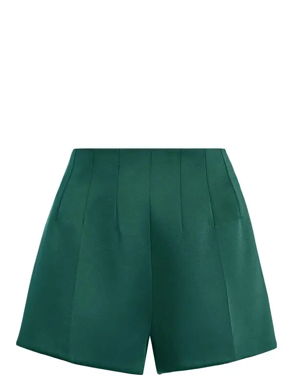 Retrofete Marie High-rise Satin Shorts - Green