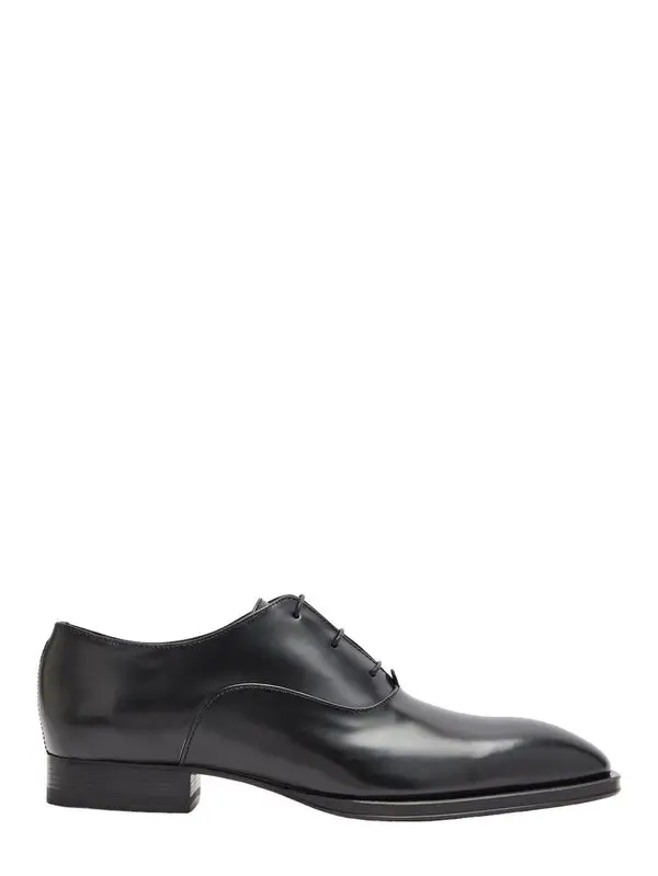Calvin Klein Leather Oxford Boots - Black