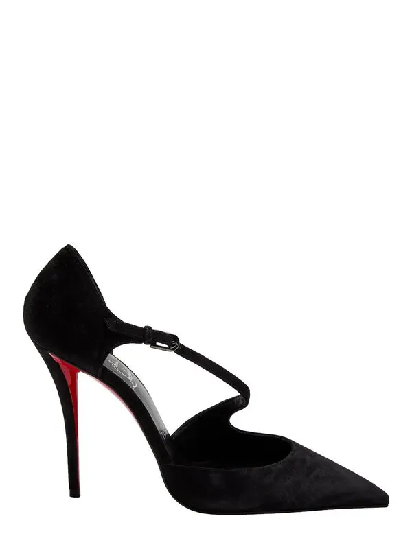 CHRISTIAN LOUBOUTIN Miss Ziggyta 100 Suede Pumps - Black