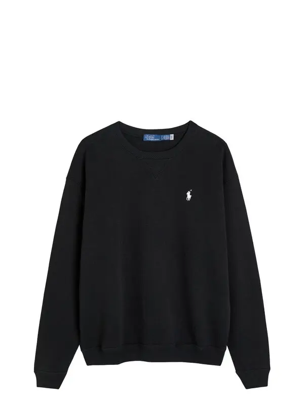 Polo Ralph Lauren Logo-embroidered Cotton-blend Sweatshirt - Black