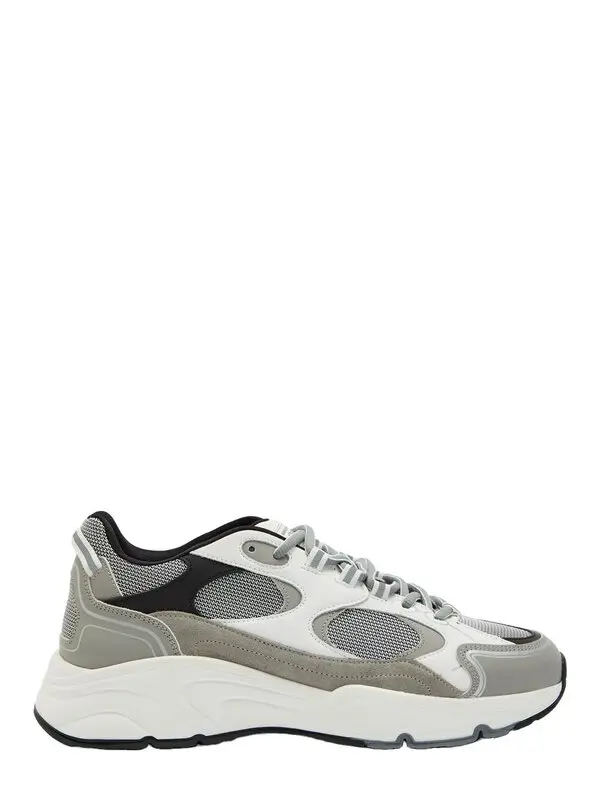 CLEENS Pulse Runner Panelled Mesh Sneakers - White