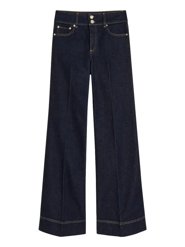 Alice + Olivia Wide-leg Jeans - Dark Blue