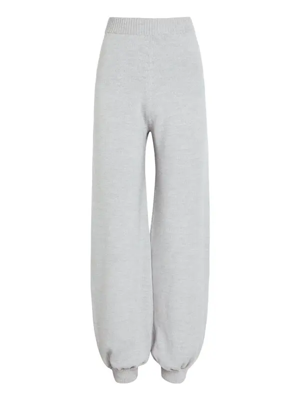 Max Mara Virgin Wool Sweatpants - Light Grey