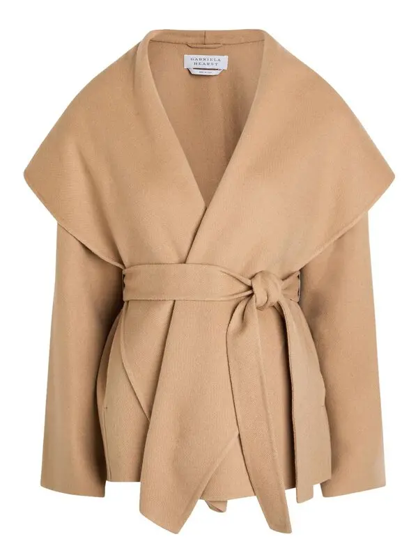 Gabriela Hearst Harris Belted Cashmere Jacket - Camel