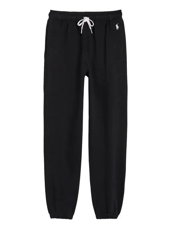Ralph Lauren Logo-embroidered Cotton-blend Sweatpants - Black
