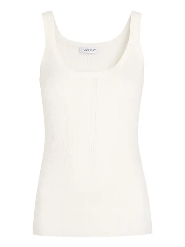 Gabriela Hearst Lucy Pointelle Wool Tank - Ivory