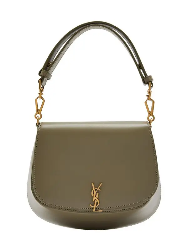 Saint Laurent Voltaire Leather Shoulder Bag - Green