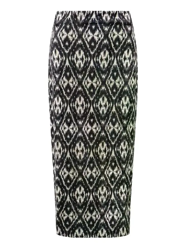 PIERRE-LOUIS MASCIA Ranat Jacquard Skirt - Black
