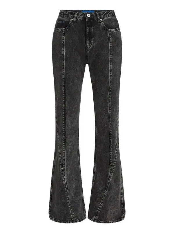 Karl Lagerfeld High-rise Flared Jeans - Grey