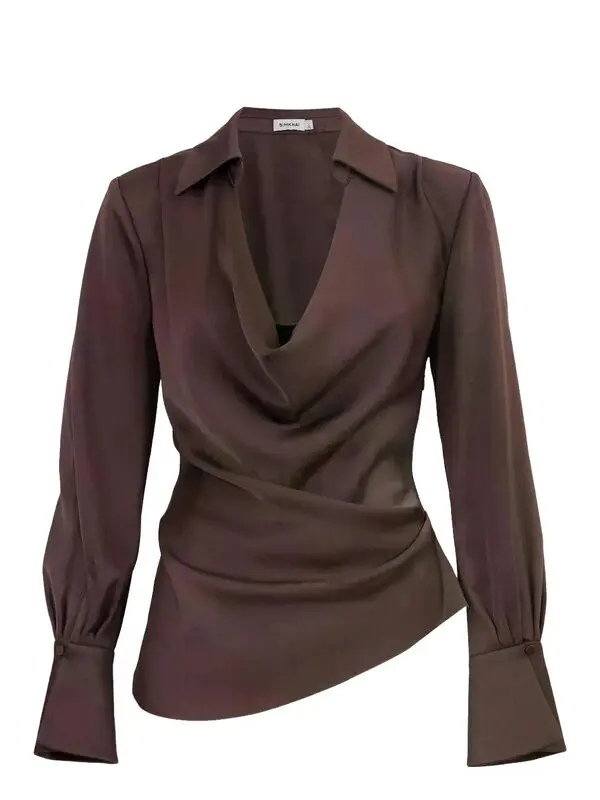 Simkhai Symone Satin Top - Brown
