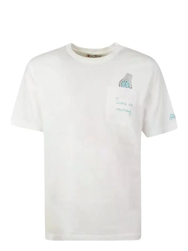 MC2 SAINT BARTH Pocket-graphic T-shirt - White